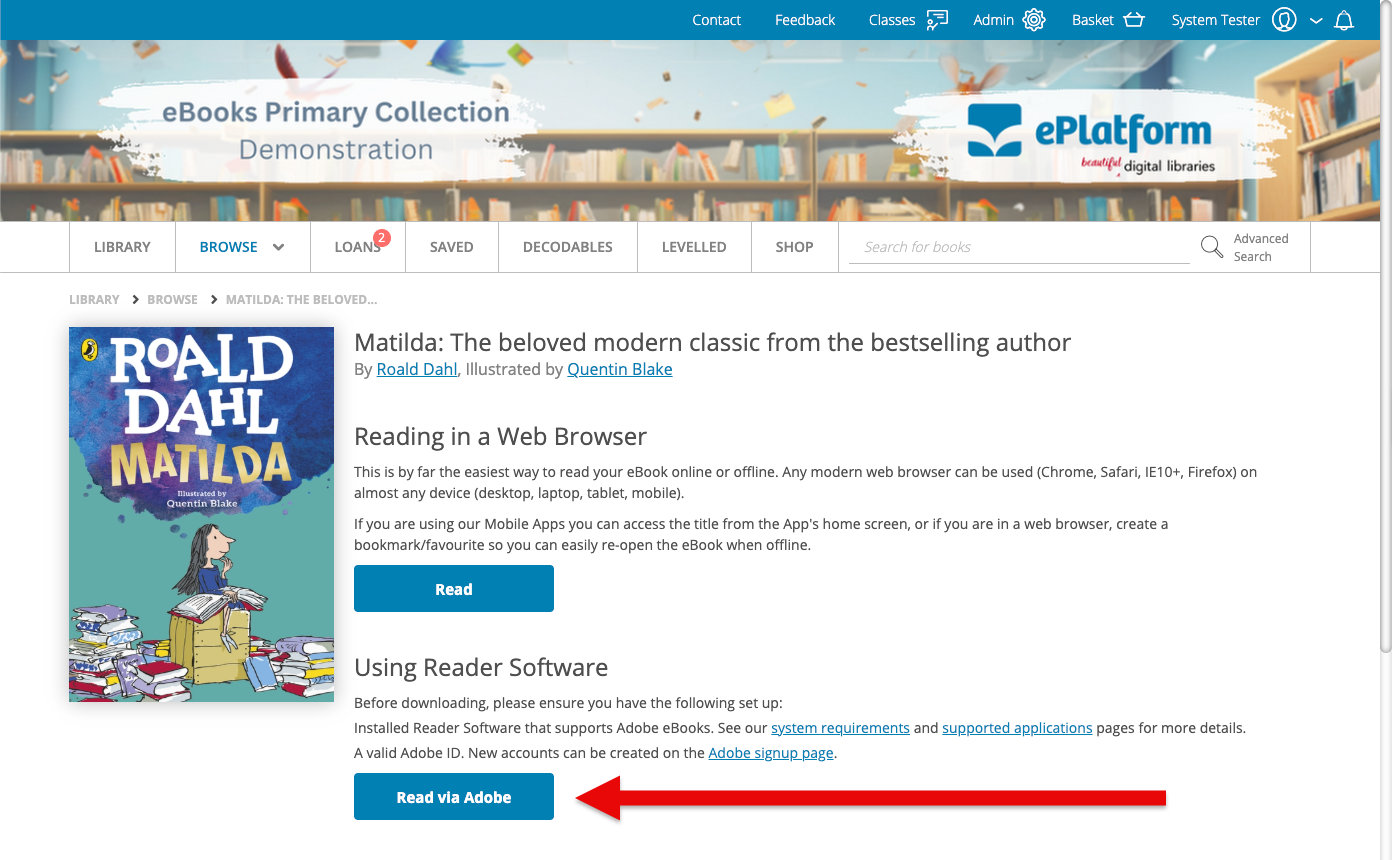 How to Read ePlatform eBooks with Adobe Digital Editions